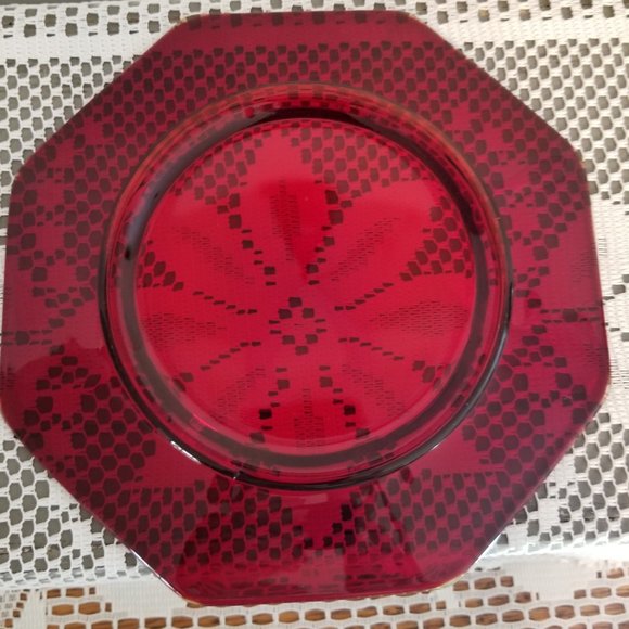 Imperial Glass | Dining | Vintage Imperial Glass Ruby Red Molly Salad ...